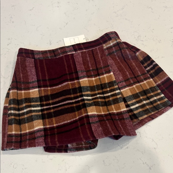 Active USA | Skirts | Active Usa Plaid Skort In Burgundy And Brown ...